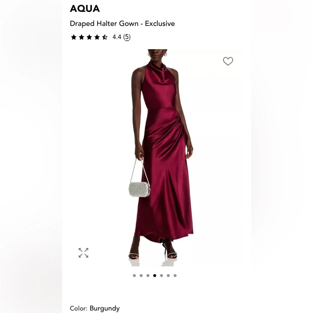 Aqua | Dresses | Aqua Burgundy Draped Halter Maxi Dress | Poshmark
